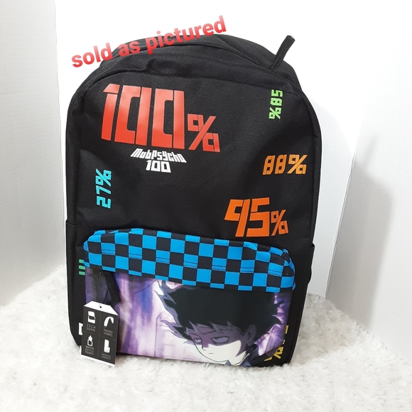 Bioworld | Bags | Mob Psycho 0 Percent Backpack Nwt | Poshmark